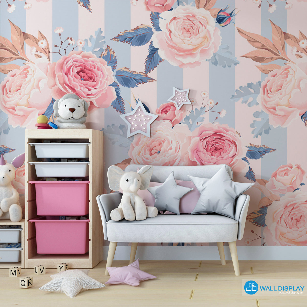 Rosy Stripes Kids Wallpaper in Dubai, Abu dhabi and All UAE