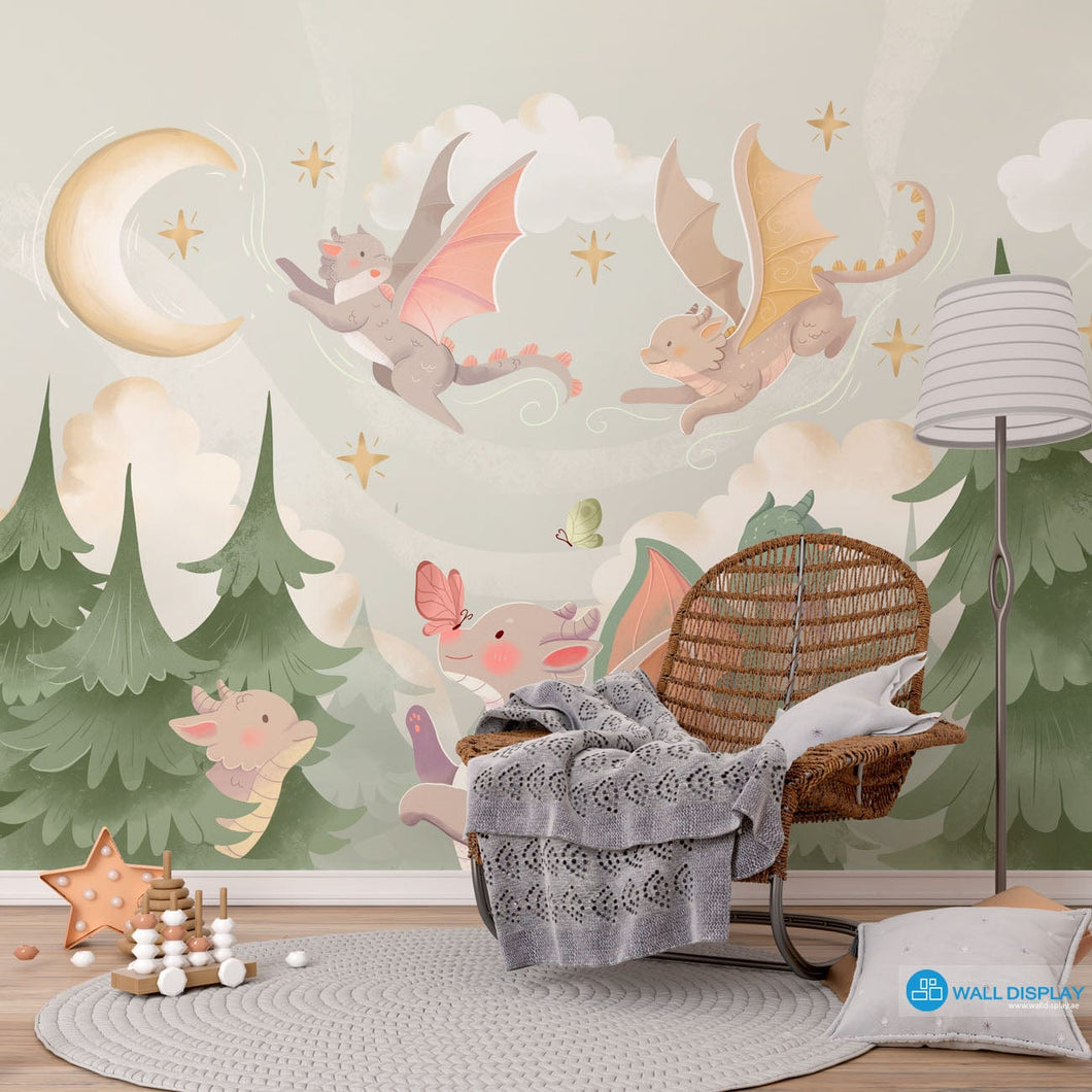 Dragons World - Kids Wallpaper walldisplay wallpaper-dubai